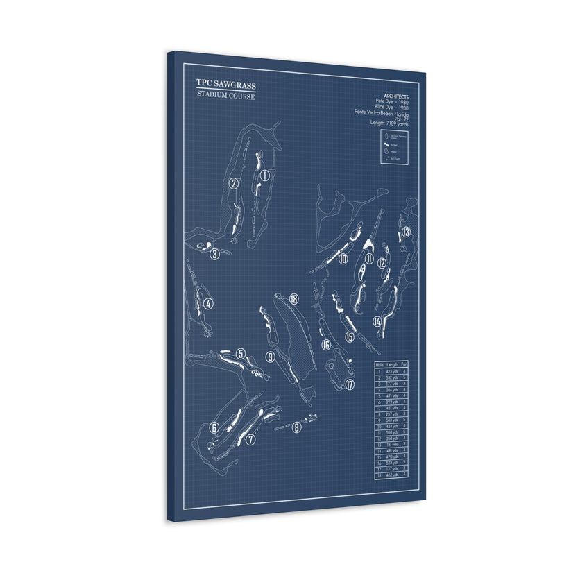 TPC Sawgrass Stadium Course Canvas – GolfBlueprints