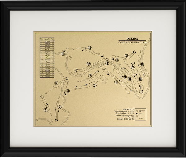 Oneida Golf & Country Club Outline (Print) – GolfBlueprints