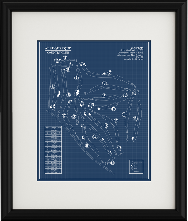 Albuquerque Country Club Blueprint (Print) – GolfBlueprints