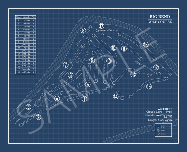 Big Bend Golf Course Blueprint (Print) – GolfBlueprints