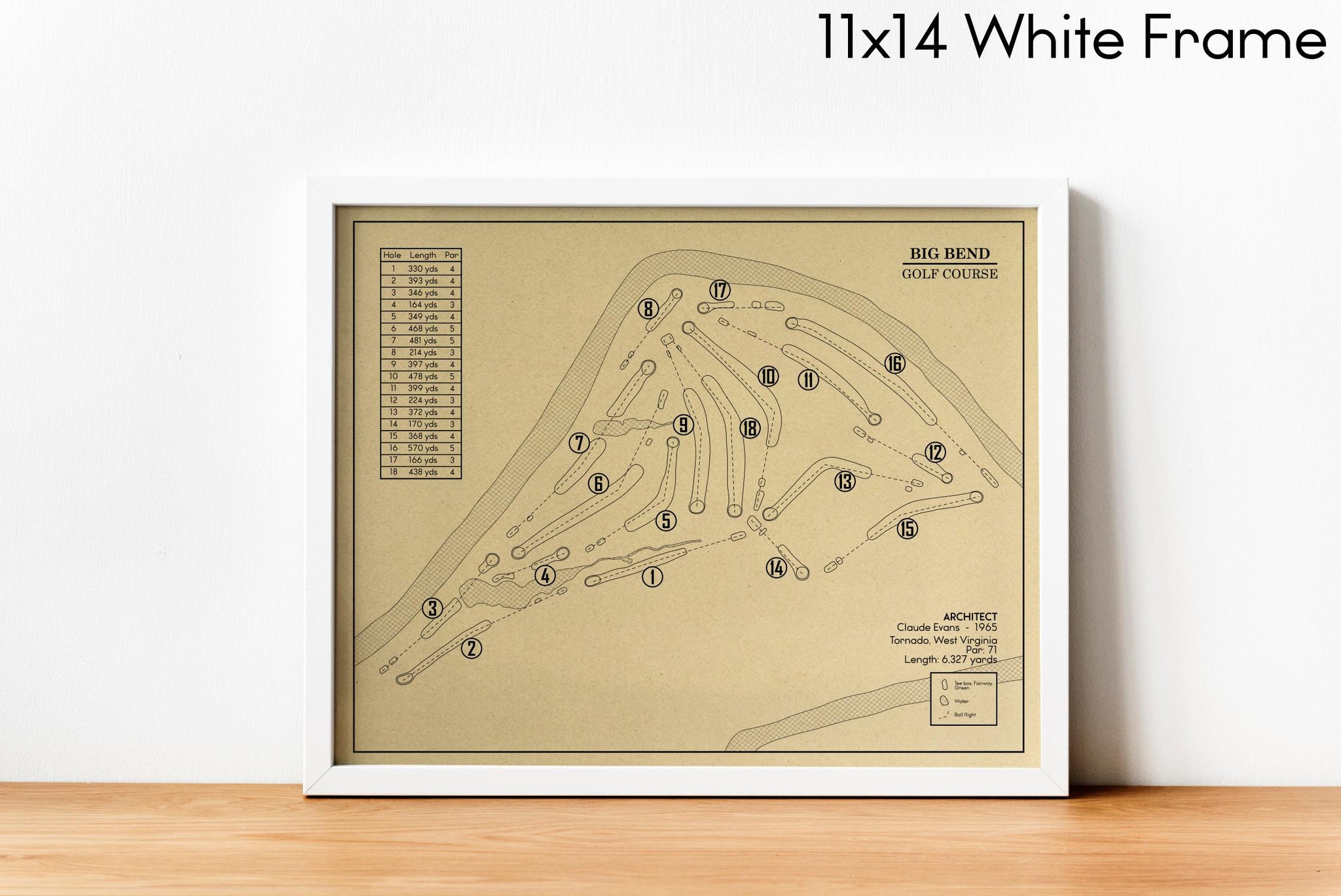 Big Bend Golf Course Outline (Print) – GolfBlueprints