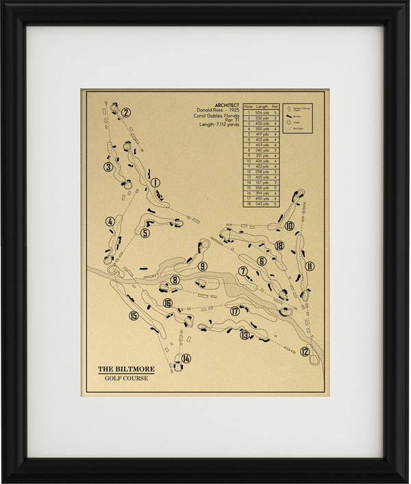 The Biltmore Golf Course Outline (Print) – GolfBlueprints