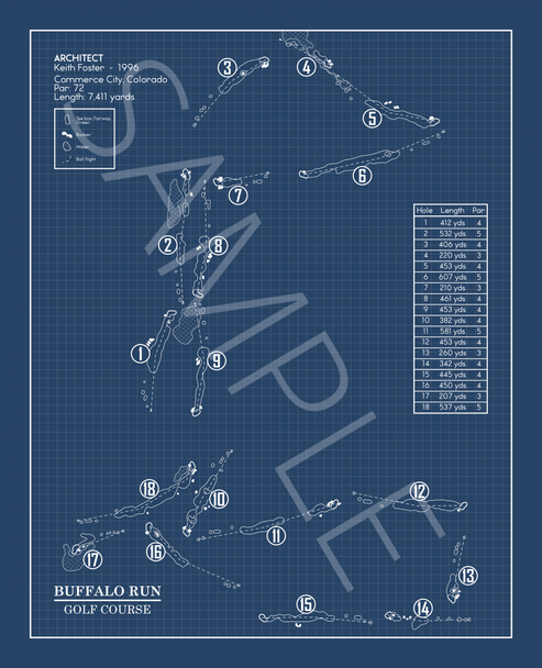 Buffalo Run Golf Course Blueprint (Print) – GolfBlueprints