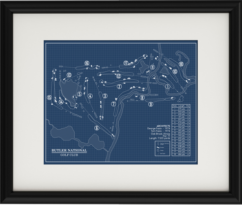Butler National Golf Club Blueprint (Print) – GolfBlueprints