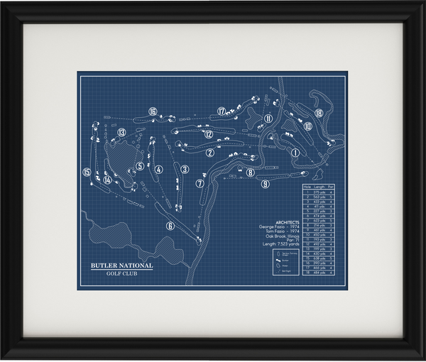 Butler National Golf Club Blueprint (Print) – GolfBlueprints