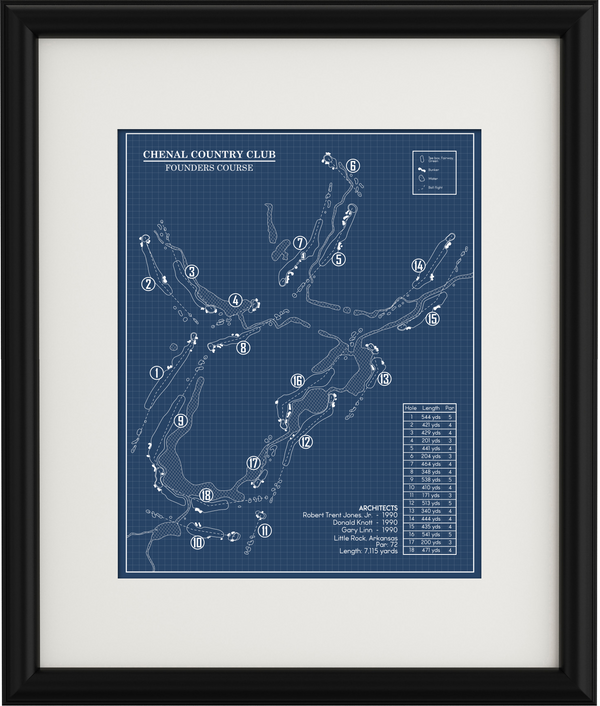 Chenal Country Club Founder's Course Blueprint (Print) – GolfBlueprints
