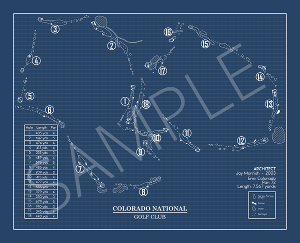 Colorado National Golf Club Blueprint (Print) – GolfBlueprints
