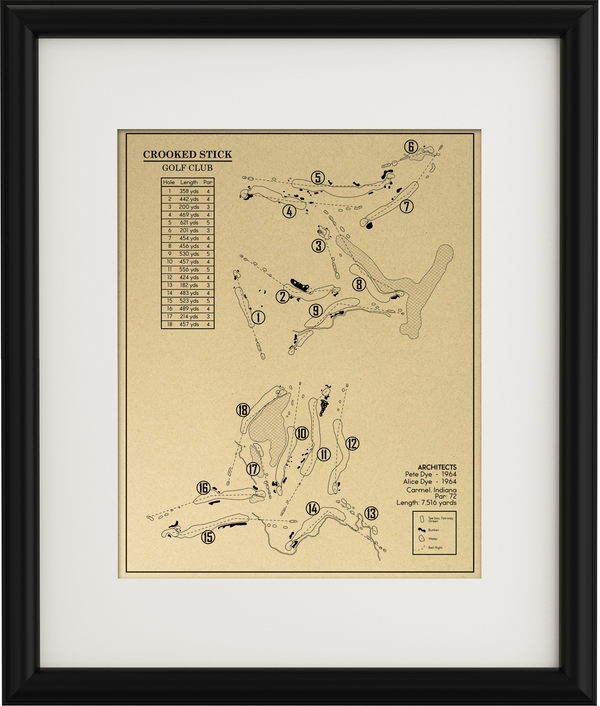 Crooked Stick Golf Club Outline (Print) – GolfBlueprints
