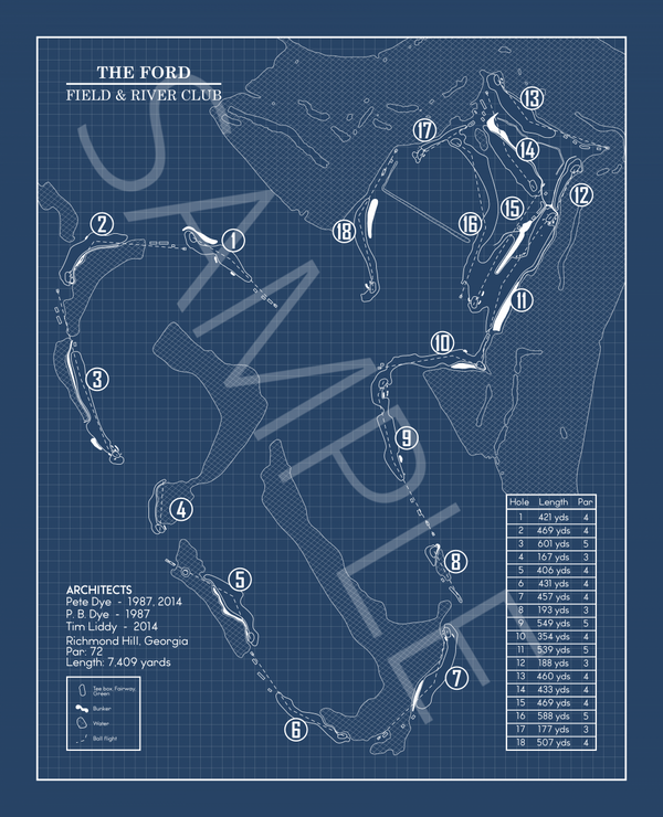 The Ford Field & River Club Blueprint (Print) – GolfBlueprints