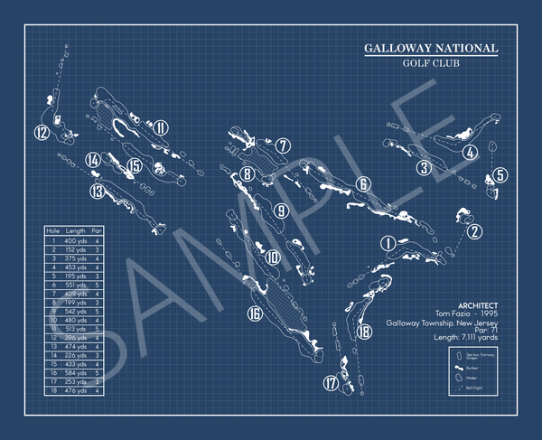 Galloway National Golf Club Blueprint (Print) – GolfBlueprints