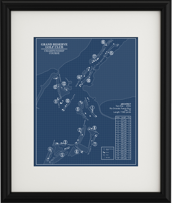 Grand Reserve Golf Club Championship Course Blueprint (Print ...