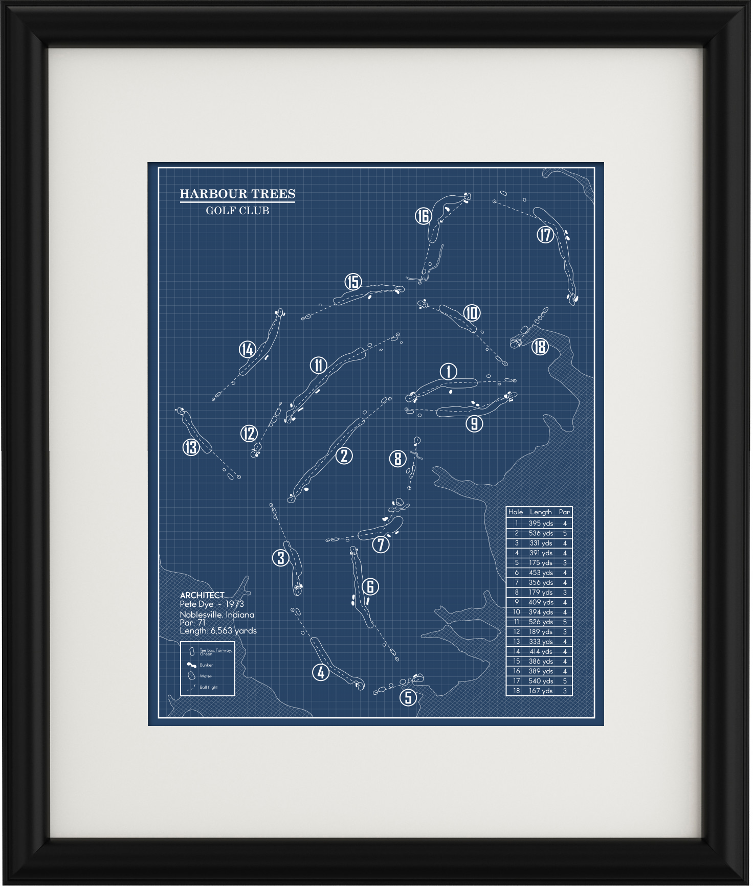 Harbour Trees Golf Club Blueprint (Print) – GolfBlueprints