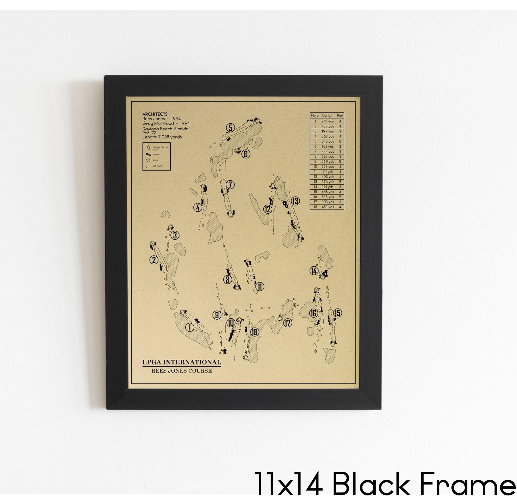 LPGA International Rees Jones Course Outline (Print) – GolfBlueprints