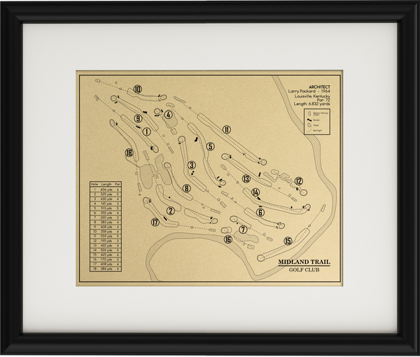 Midland Trail Golf Club Outline (Print) – GolfBlueprints
