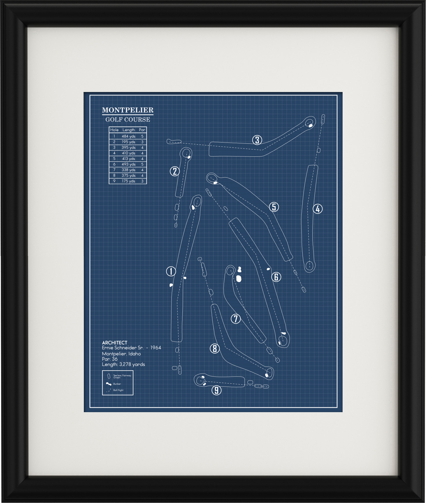 Montpelier Golf Course Blueprint (Print) – GolfBlueprints