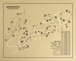 Northampton Country Club Outline (Print) – GolfBlueprints