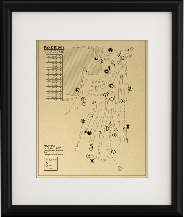 Park Ridge Golf Course Outline (Print) – GolfBlueprints