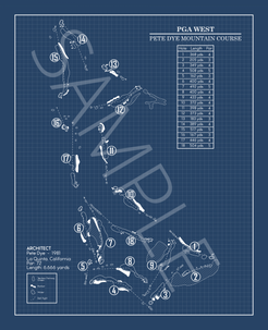 PGA West Pete Dye Mountain Course Blueprint (Print) – GolfBlueprints
