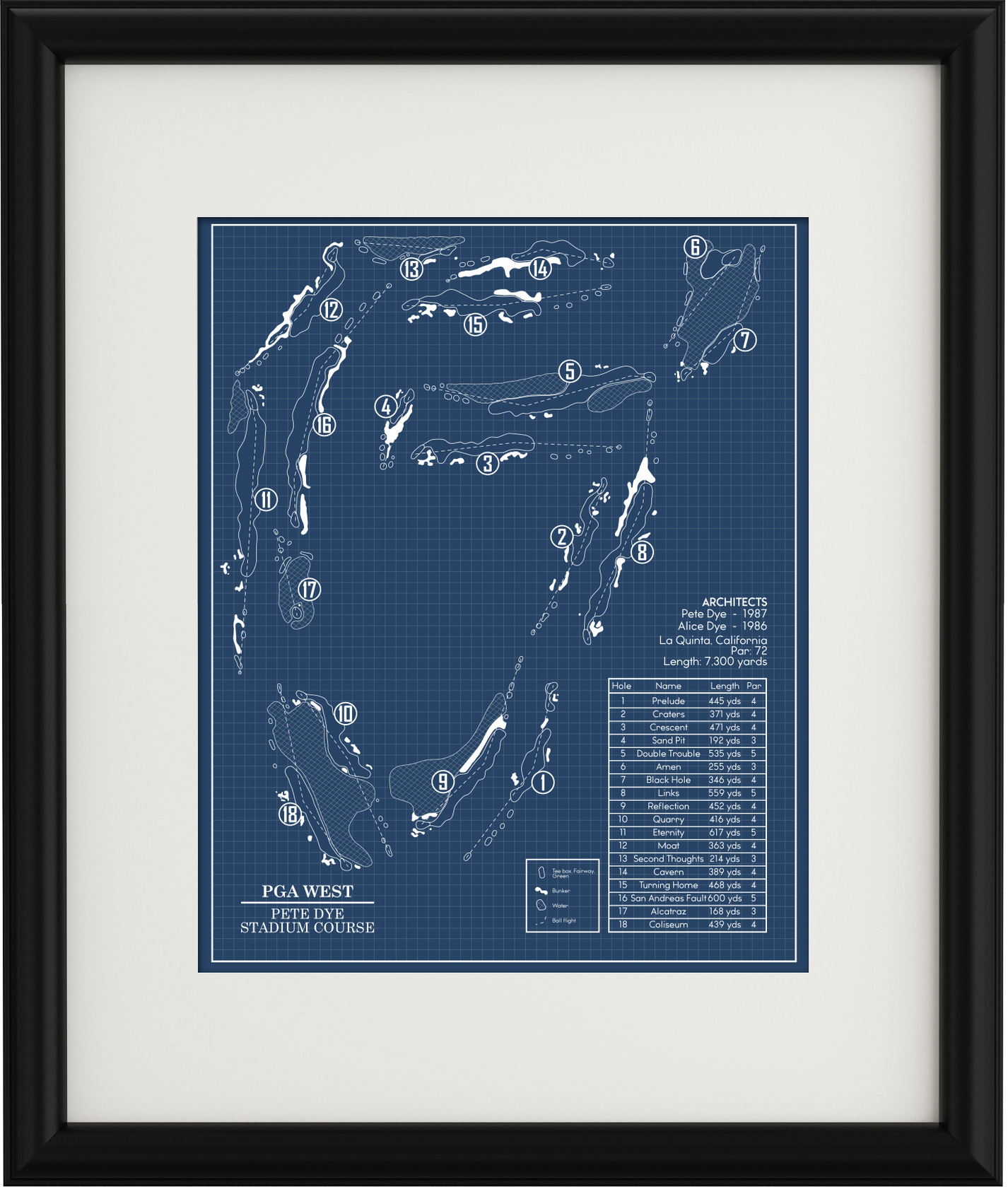 PGA West Pete Dye Stadium Course Blueprint (Print) – GolfBlueprints
