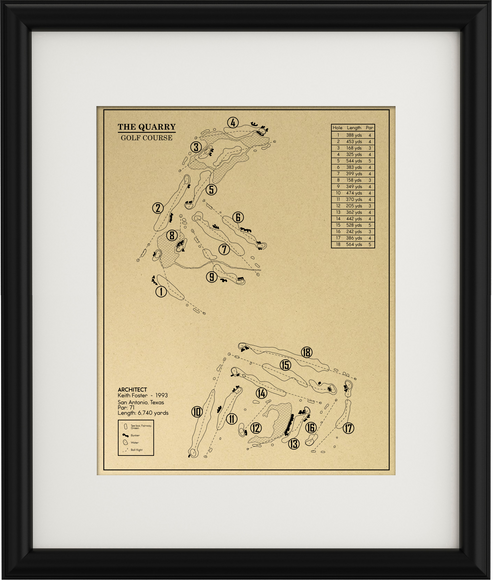 The Quarry Golf Course Outline (Print) – GolfBlueprints