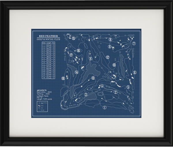 Red Feather Golf & Social Club Blueprint (Print) – GolfBlueprints