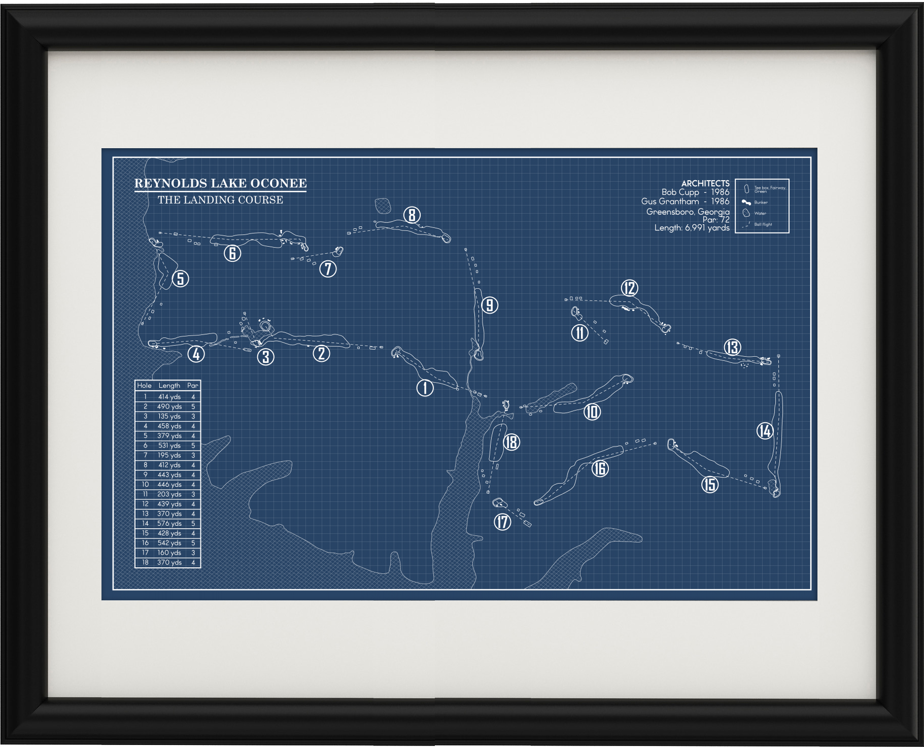 Reynolds Lake Oconee Landing Course Blueprint (Print) – GolfBlueprints