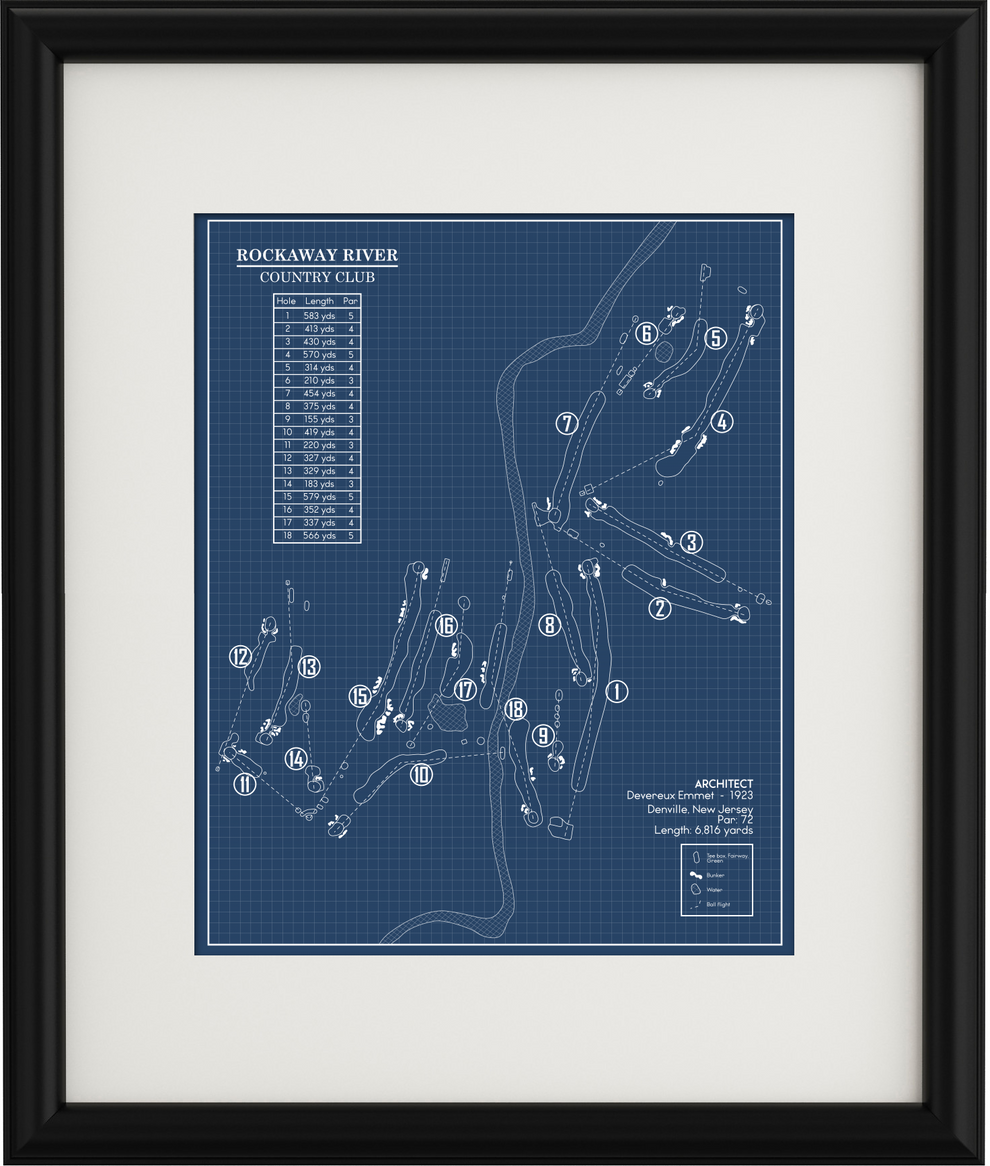 Rockaway River Country Club Blueprint (Print) – GolfBlueprints