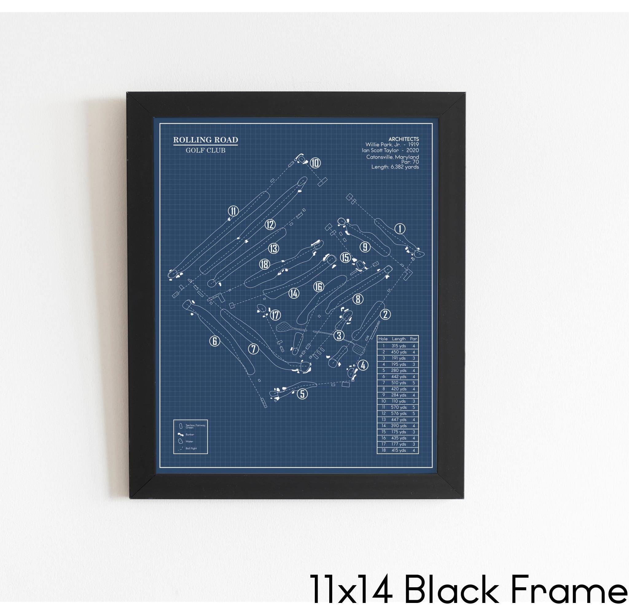 Rolling Road Golf Club Blueprint (Print) – GolfBlueprints