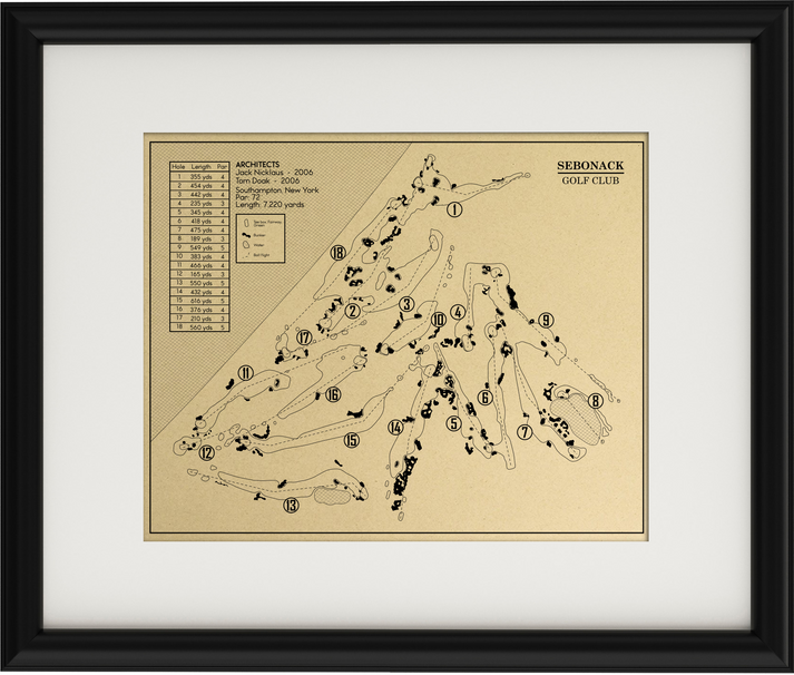 Sebonack Golf Club Outline (Print) – GolfBlueprints