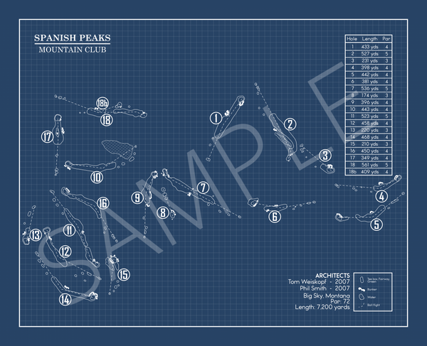 Spanish Peaks Mountain Club Blueprint (Print) – GolfBlueprints
