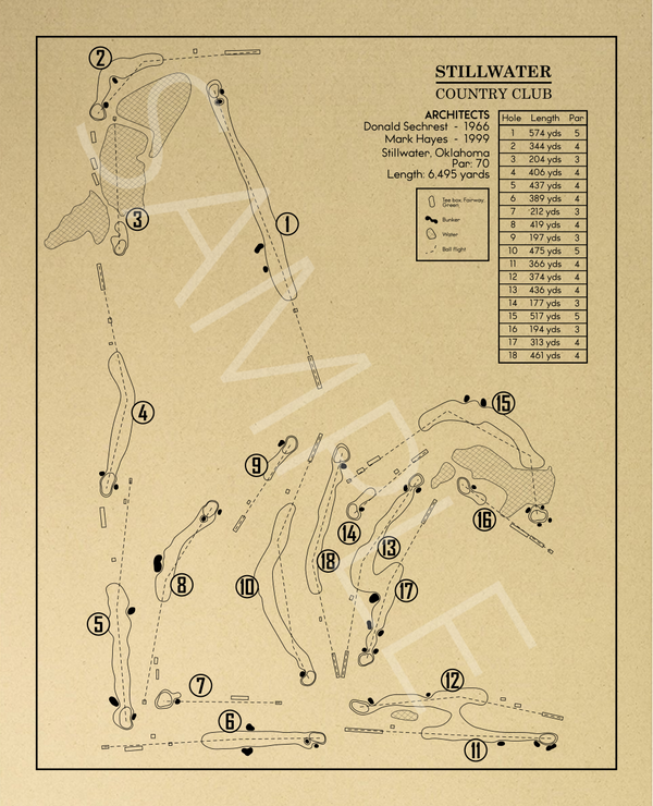 Stillwater Country Club Outline (Print) – GolfBlueprints