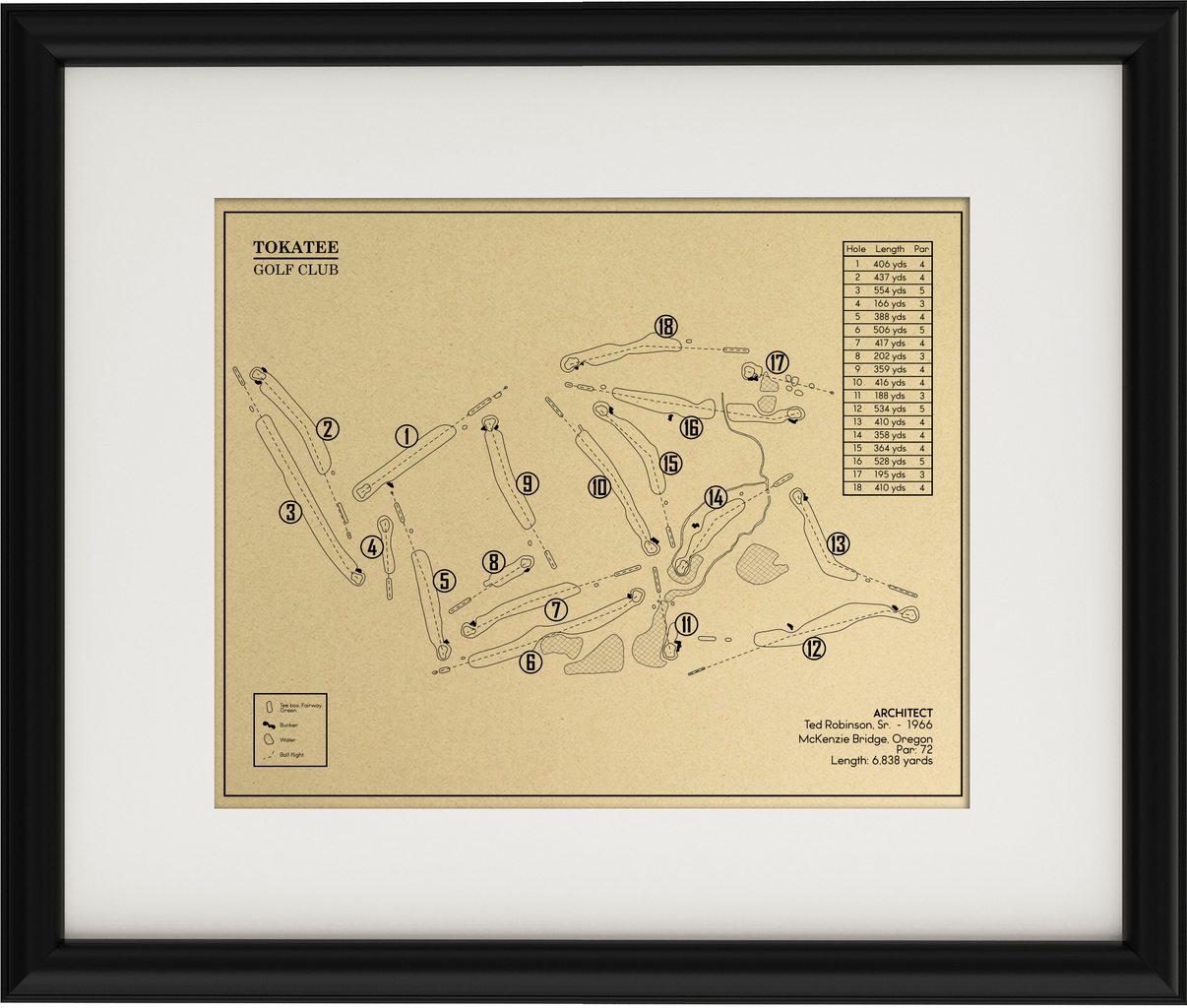 Tokatee Golf Club Outline (Print) – GolfBlueprints