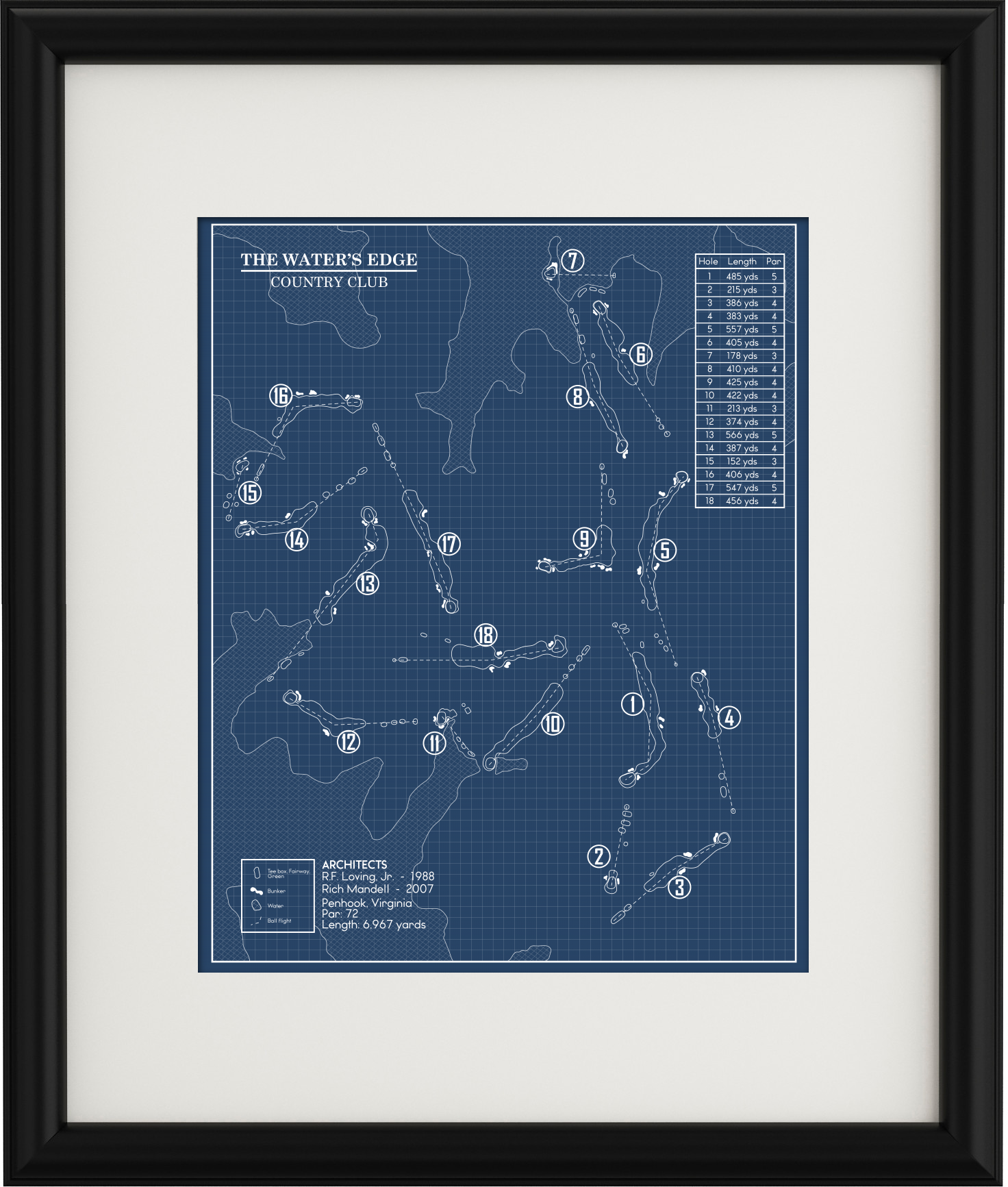 The Water’s Edge Country Club Blueprint (Print) – GolfBlueprints