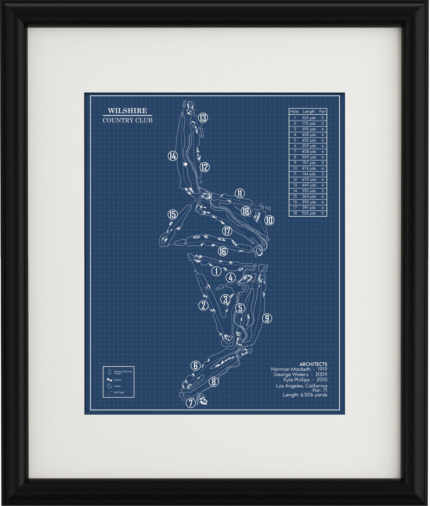 Wilshire Golf Course Blueprint (Print) – GolfBlueprints