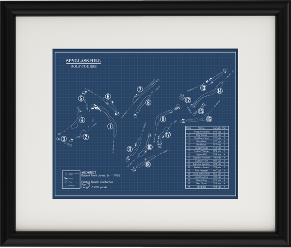 Spyglass Hill Golf Course Blueprint (Print) – GolfBlueprints
