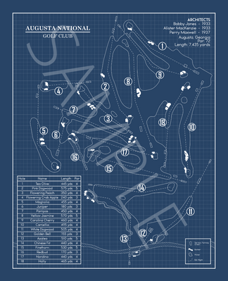 Augusta Blueprint (Print) – GolfBlueprints