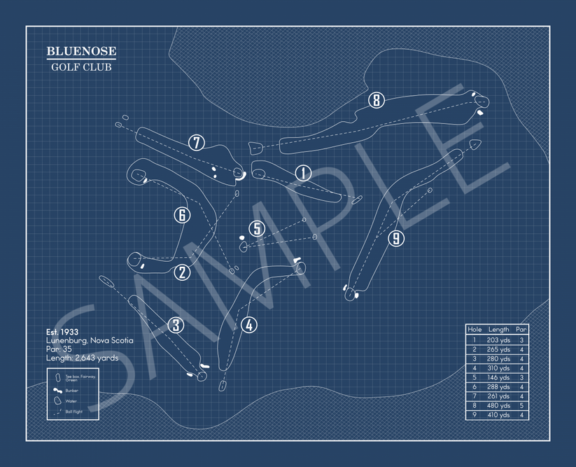 Bluenose Golf Club Blueprint (Print) – GolfBlueprints