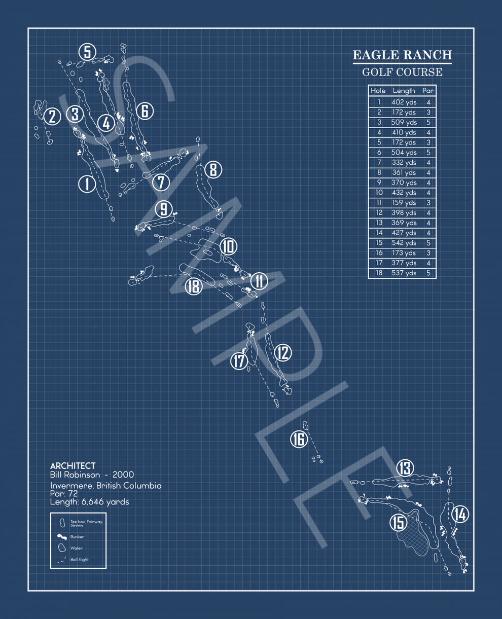 Eagle Ranch Golf Course Blueprint (Print) – GolfBlueprints