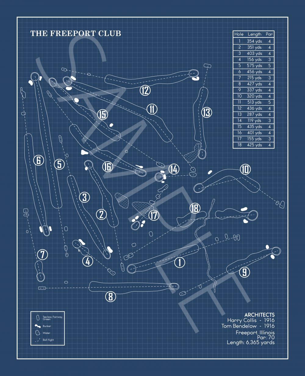 The Freeport Club Blueprint (Print) – GolfBlueprints