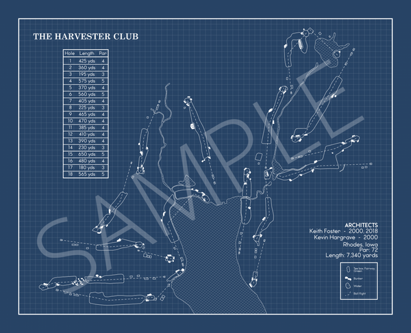The Harvester Club Blueprint (Print) – GolfBlueprints