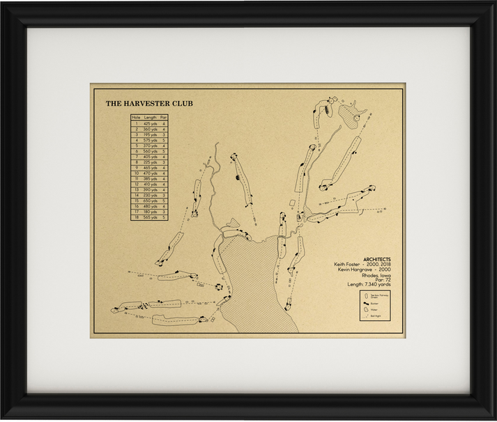 The Harvester Club Outline (Print) – GolfBlueprints