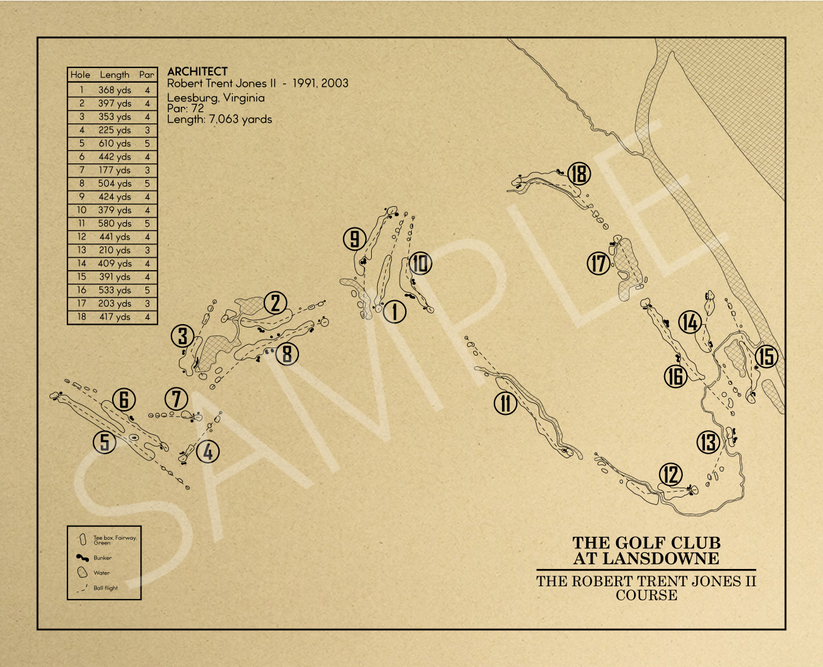 The Golf Club at Lansdowne - The Robert Trent Jones II Course Outline ...