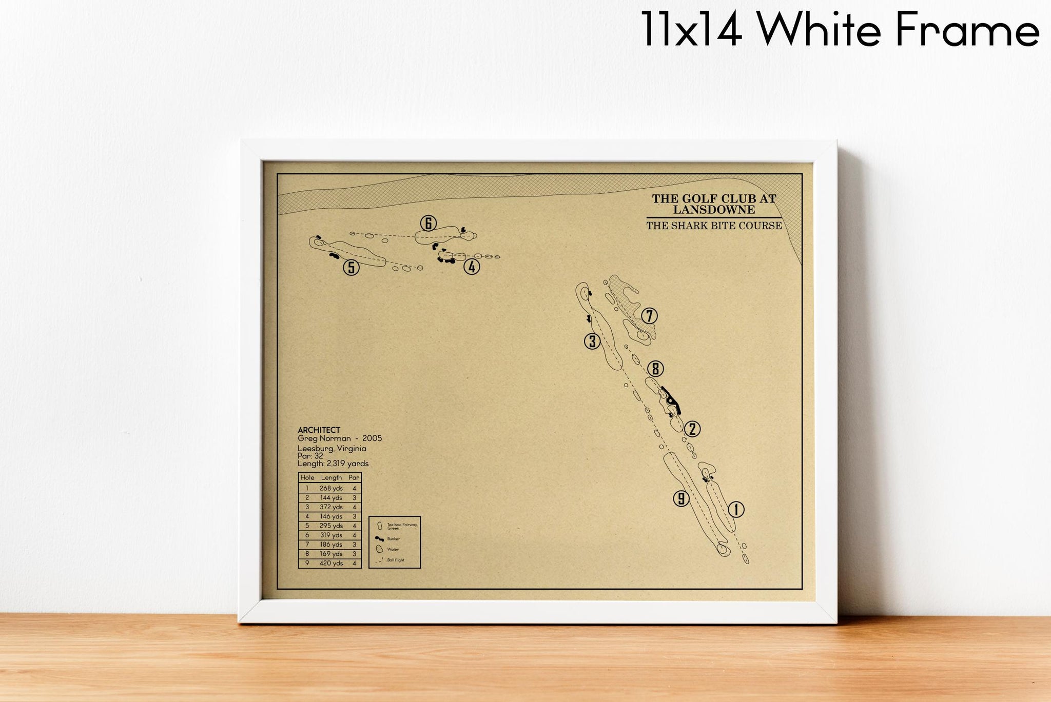 The Golf Club at Lansdowne - The Shark Bite Course Outline (Print ...