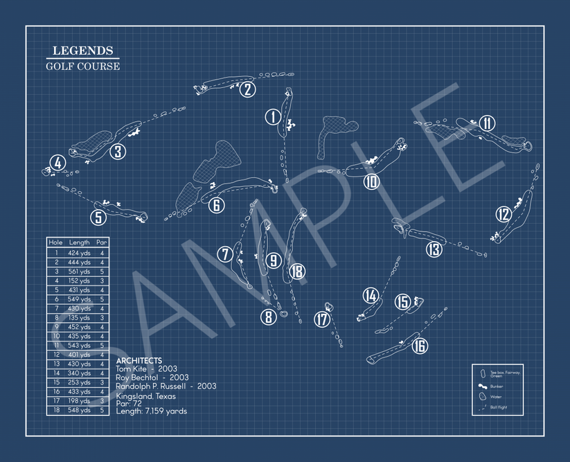 Legends Golf Course Blueprint (Print) – GolfBlueprints