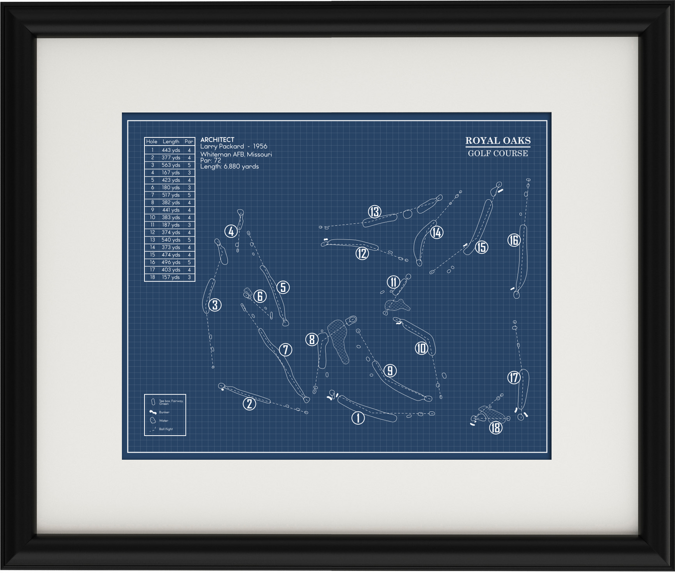 Royal Oaks Golf Course Blueprint (Print) – GolfBlueprints