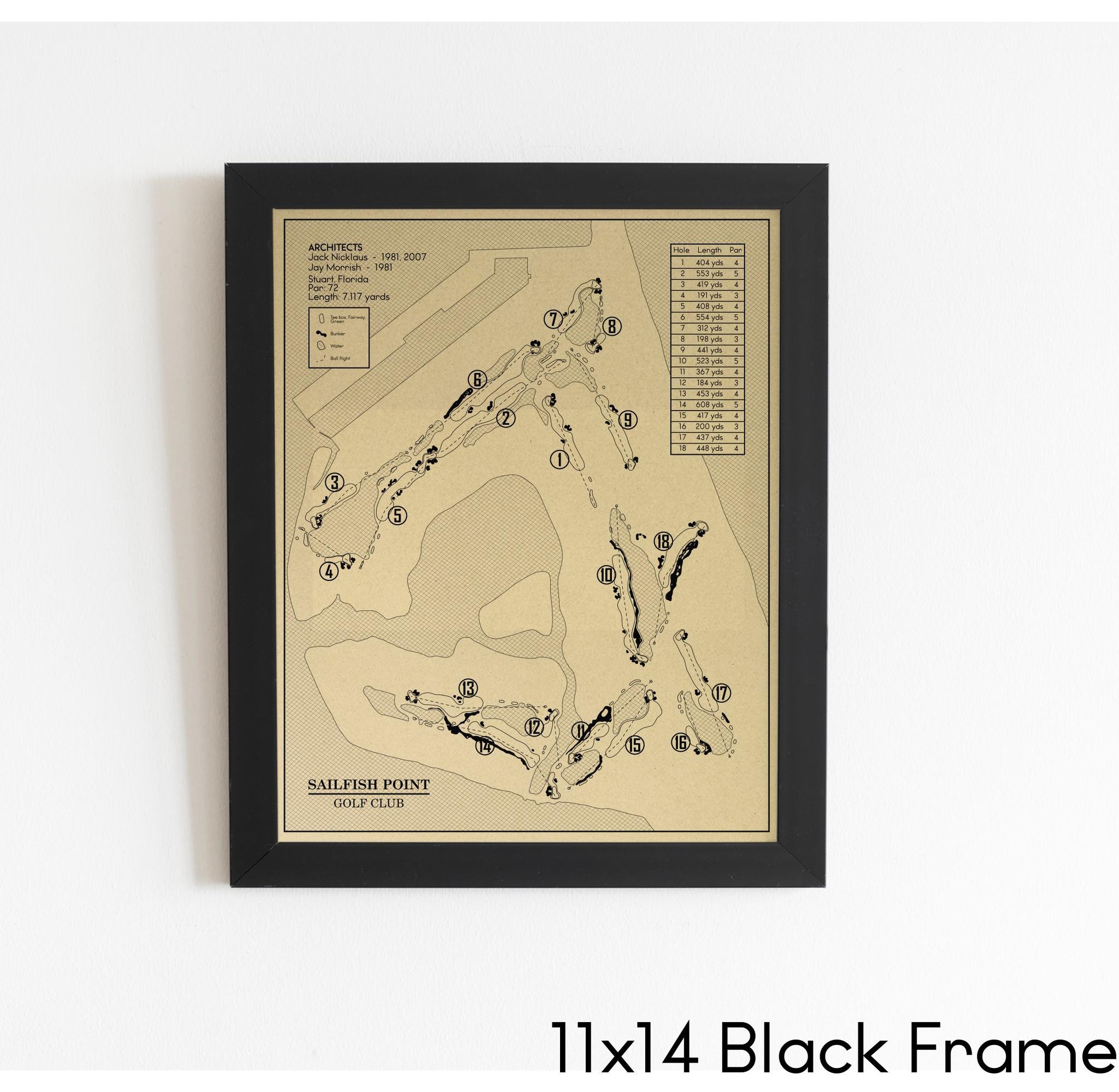 Sailfish Point Golf Club Outline (Print) – GolfBlueprints