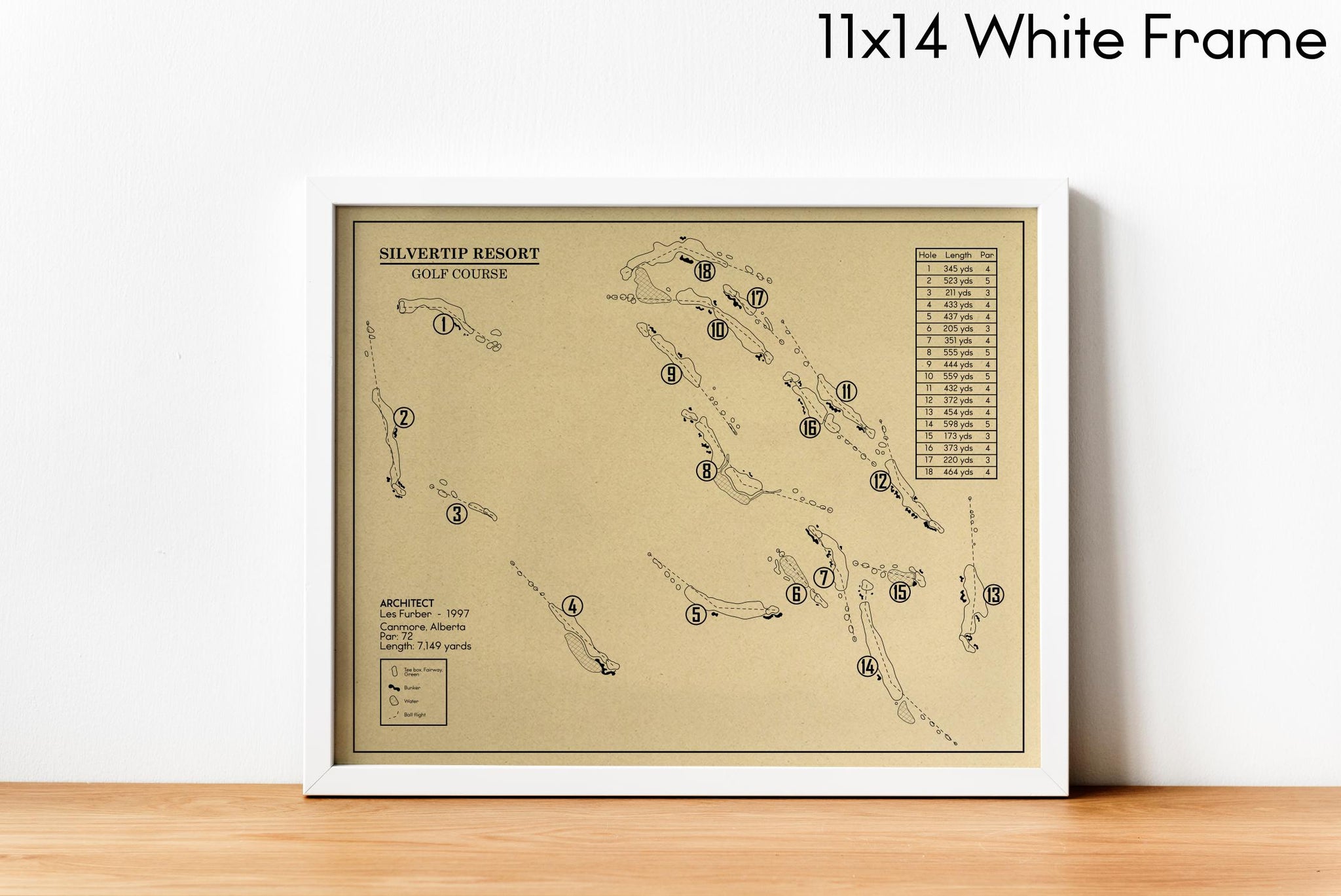 Silvertip Resort Golf Course Outline (Print) – GolfBlueprints