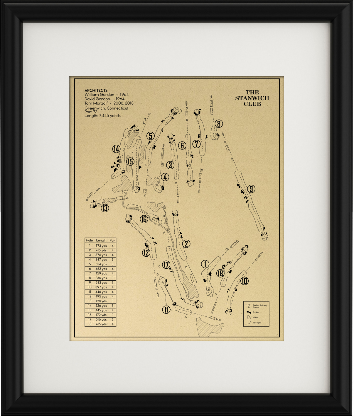 The Stanwich Club Outline (Print) – GolfBlueprints