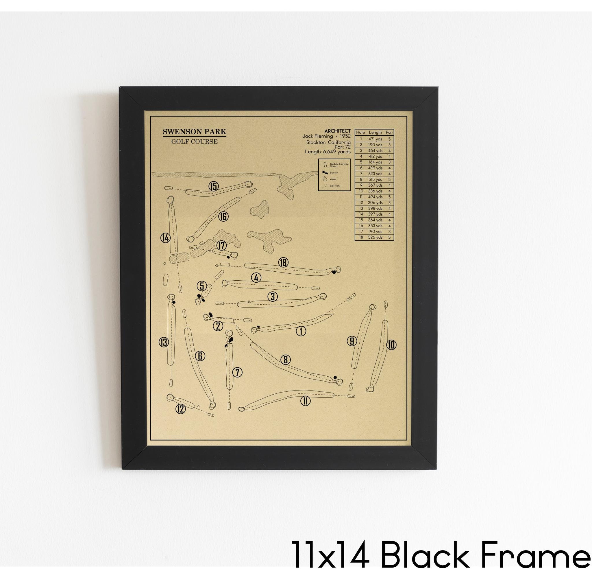 Swenson Park Golf Course Outline (Print) – GolfBlueprints